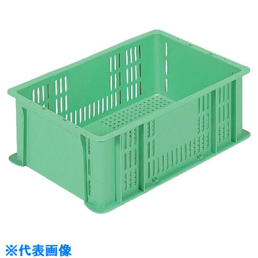 オレンジブック トラスコ中山　TRUSCOサンコー スタッキングコンテナー 101905 サンテナーB#19-N緑 〔品番:SKB19NGR〕[ 注番:2171626]特長●全面網目のコンテナーです。●耐荷重に優れ安定した段積みが可能です。...
