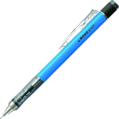 オレンジブック トラスコ中山　TRUSCOTombow シャープペンシル モノグラフ ネオンブルー0.5 〔品番:DPA134B〕[ 注番:2174964]特長●しっかり消せるモノ品質の消しゴムを搭載しました。●片手でも出し入れ可能な繰り出...