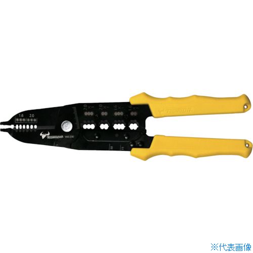 オレンジブック トラスコ中山　TRUSCOTTC VVFストリッパー 〔品番:VAS230〕[ 注番:2175023]特長●電気工事士技能試験推奨工具です。●1丁で外装ストリップ、芯線被覆ストリップ、のの字曲げ、スケール、ケーブル切断の5つ...