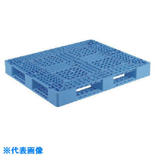 オレンジブック トラスコ中山　TRUSCOサンコー プラスチックパレット 814306 D4-1113-3 ライトブルー 〔品番:SK814306〕[ 注番:2175270]特長●上面・下面が別形状のパレットです。●パレット裏側は「田」の字...
