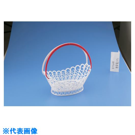 オレンジブック トラスコ中山　TRUSCOサンコー 唐草篭(大)紅白 8Y5028 白 〔品番:8Y5028〕[ 注番:2175583]特長●持ち運びに便利な持ち手付きの篭です。仕様●外形寸法(mm)幅：308●外形寸法(mm)奥行：201...