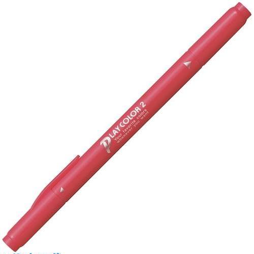 オレンジブック トラスコ中山　TRUSCOTombow 水性サインペン プレイカラ−2 つつじ色 〔品番:WSTP62〕[ 注番:2196654]特長●細書き用はつぶれにくい特殊プラスティック芯です。●小さな文字もキレイに書けます。●太書き...
