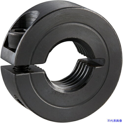 オレンジブック トラスコ中山　TRUSCOIWATA スリットカラー 内ネジ並目 黒染め 〔品番:SCS12N12C〕[ 注番:2210381]特長●締結力の強いスタンダードスリットカラーです。●面で締め付けるため締結力が強く、シャフトに傷...