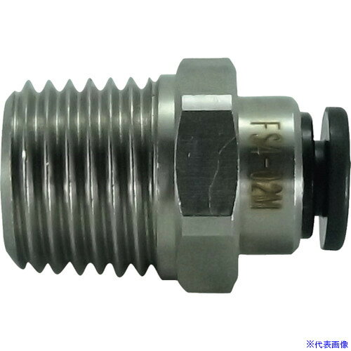 オレンジブック トラスコ中山　TRUSCOチヨダ ファイブSUSメイルコネクタ 4mm・R1/4 〔品番:FS402M〕[ 注番:2229251]特長仕様●適合チューブ外径D(mm)：4●接続口径：R1/4●六角対辺(mm)：14●使用流体...