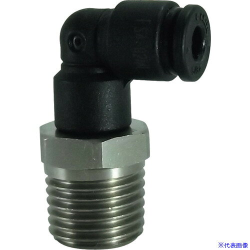 オレンジブック トラスコ中山　TRUSCOチヨダ ファイブSUSメイルエルボ 4mm・R1/4 〔品番:FS402ML〕[ 注番:2229668]特長仕様●適合チューブ外径D(mm)：4●接続口径：R1/4●六角対辺(mm)：14●使用流体...