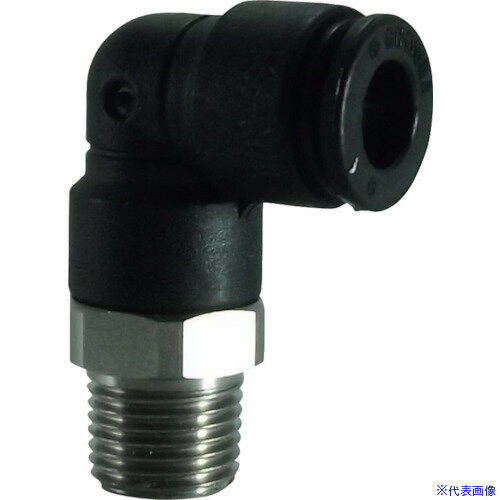 オレンジブック トラスコ中山　TRUSCOチヨダ ファイブSUSメイルエルボ 6mm・R1/8 〔品番:FS601ML〕[ 注番:2229684]特長仕様●適合チューブ外径D(mm)：6●接続口径：R1/8●六角対辺(mm)：12●使用流体...