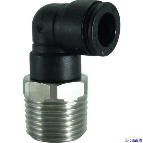 オレンジブック トラスコ中山　TRUSCOチヨダ ファイブSUSメイルエルボ 10mm・R1/2 〔品番:FS1004ML〕[ 注番:2229773]特長仕様●適合チューブ外径D(mm)：10●接続口径：R1/2●六角対辺(mm)：21●使...