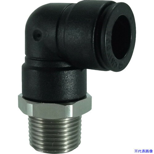 オレンジブック トラスコ中山　TRUSCOチヨダ ファイブSUSメイルエルボ 12mm・R3/8 〔品番:FS1203ML〕[ 注番:2229790]特長仕様●適合チューブ外径D(mm)：12●接続口径：R3/8●六角対辺(mm)：21●使...