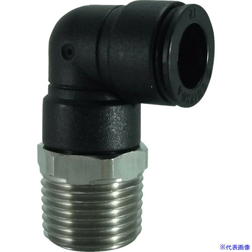 オレンジブック トラスコ中山　TRUSCOチヨダ ファイブSUSメイルエルボ 12mm・R1/2 〔品番:FS1204ML〕[ 注番:2229803]特長仕様●適合チューブ外径D(mm)：12●接続口径：R1/2●六角対辺(mm)：21●使...