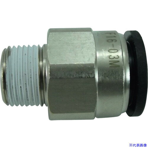 オレンジブック トラスコ中山　TRUSCOチヨダ ファイブメイルコネクタ 16mm・R3/8 〔品番:F1603M〕[ 注番:2230224]特長●PBT樹脂を採用し、スパッタ等の延焼事故を防止。●空気圧汎用型継手では初の軽量化を実現。仕様...