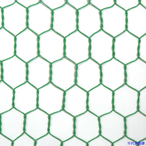 オレンジブック トラスコ中山　TRUSCODAIDOHANT ビニール 亀甲金網 線径1.15x目26mm 幅910mm x 長さ5M巻 〔品番:10160293〕[ 注番:2253751]特長●隣接する2本の線が捻り合わさって亀甲状に六角...