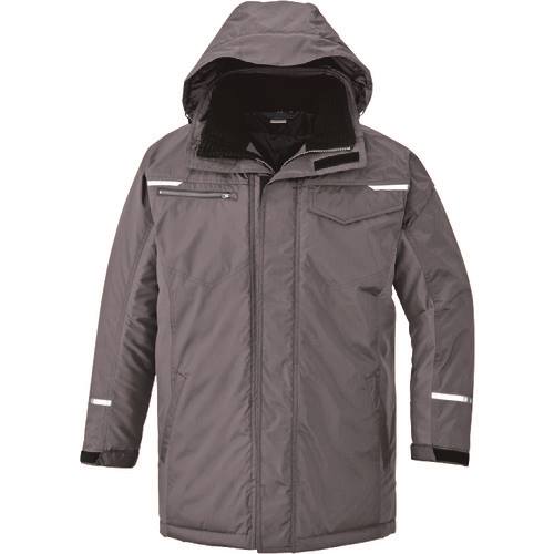 オレンジブック トラスコ中山　TRUSCOアイトス 制電防寒コート グレー 〔品番:AZ9365004S〕[ 注番:2261700]特長●制電基準JIS　T8118適合品です。●防風機能付きで保温効果があります。●撥水機能付きです。●360...