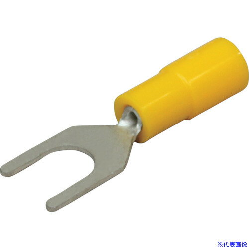 オレンジブック トラスコ中山　TRUSCOニチフ 環境配慮形絶縁被覆付圧着端子 Y形(100P) 〔品番:TMEX0.3Y4NGRN〕[ 注番:2262919]特長●端子筒部に絶縁被覆があらかじめセットされております。●絶縁体形状：TME形...