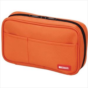 オレンジブック トラスコ中山　TRUSCOLIHIT ペンケース［ブックタイプ］ 橙 〔品番:A75514〕[ 注番:2271259]特長●ペンも文具小物もたくさん入ってスッキリ整理できます。●見開き式だから目的のペンがすぐ見つかります。●...