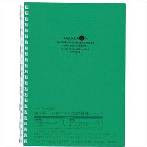 オレンジブック トラスコ中山　TRUSCOLIHIT ツイストノート 緑 A5−24穴 〔品番:N16587〕[ 注番:2275850]特長●専用リーフ（24穴）の採用で、スリムなとじ具でもリーフがスムーズに回転します。●開閉式とじ具で抜き...