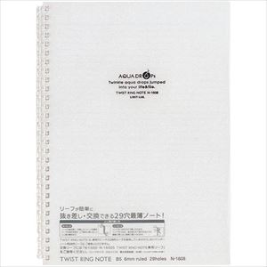 オレンジブック トラスコ中山　TRUSCOLIHIT ツイストノート 乳白 セミB5-29穴 〔品番:N16081〕[ 注番:2275891]特長●リングノートの進化形で、綴じ具が開いてリーフの交換ができます。●水面に落ちる水滴をイメージし...