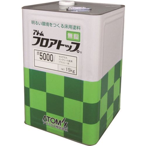 オレンジブック トラスコ中山　TRUSCOアトミクス フロアトップ#5000 15kg #80ホワイト 〔品番:0000160310〕[ 注番:2280175]特長●長年にわたり親しまれている一液油性(溶剤)型アクリル塗料です。●手軽にコン...