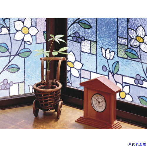 オレンジブック トラスコ中山　TRUSCO明和 窓飾りシートGLS−465746cm丈×90cm巻 〔品番:GLS4657〕[ 注番:2285001]特長●粘着剤を使っていないので、貼って、はがせて、また貼れます。●ペアガラス・網入りガラス...
