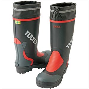 オレンジブック トラスコ中山　TRUSCOアイトス 安全ゴム長靴 ブラックXレッド 29.0 〔品番:AZ470201029.0〕[ 注番:2287626]特長●吸汗性ドライ裏地仕様の鋼製先芯入り長靴です。●暗所でも視認性がよい反射材付きで...