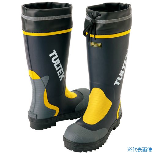 オレンジブック トラスコ中山　TRUSCOアイトス 安全ゴム長靴 ネイビーXイエロー 27.0 〔品番:AZ470200827.0〕[ 注番:2287661]特長●吸汗性ドライ裏地仕様の鋼製先芯入り長靴です。●暗所でも視認性がよい反射材付で...