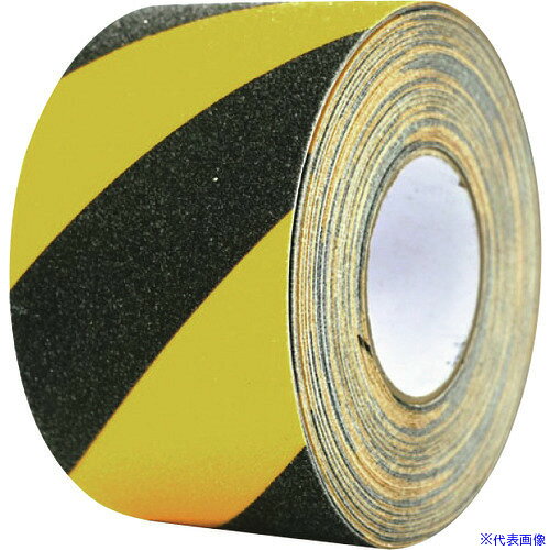 オレンジブック トラスコ中山　TRUSCOセーフラン 滑り止めテープ 幅100mm×18m トラ 〔品番:14213〕[ 注番:2289641]特長●表面に鉱物粒子を吹き付け加工した強力滑り止めテープです。●階段、通路などの滑りやすい場所に...