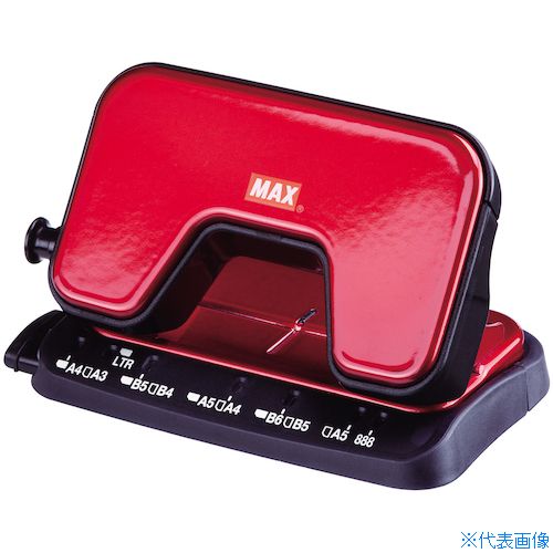 オレンジブック トラスコ中山　TRUSCOMAX 軽あけパンチ スクーバ(穴あけ15枚)レッド 〔品番:DP90125〕[ 注番:2290049]特長●マックスが誇る中空刃（中が空洞の斜めカット刃）で貫通力がUP、スムーズに穴あけができます...