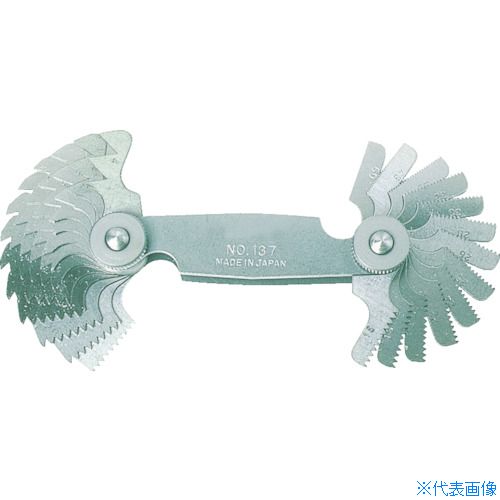 オレンジブック トラスコ中山　TRUSCOTRUSCO ピッチゲージ 測定範囲0.25〜2.5mm 60°28枚組 〔品番:156〕[ 注番:2295784]特長●一般ねじのピッチを簡単、正確に測定できます。用途●ねじピッチ用。仕様●寸法(...