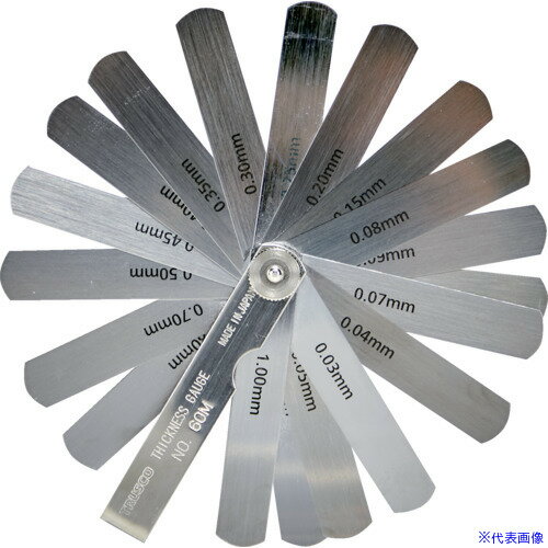 オレンジブック トラスコ中山　TRUSCOTRUSCO シクネスゲージ 幅12.7 長さ75 範囲0.03〜1.00 〔品番:T60M〕[ 注番:2296314]特長●他の測定器では測り得ない微細な二平面の間隔を簡単に、かつ正確に検査するこ...