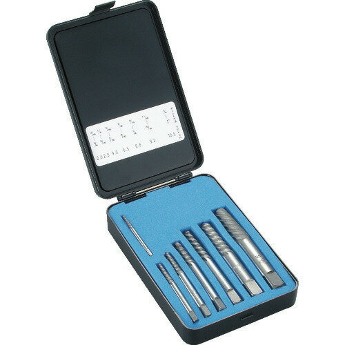 オレンジブック トラスコ中山　TRUSCOTRUSCO エキストラクターセット ラセン型 7本組 樹脂ケース入 〔品番:EXS1830S〕[ 注番:2319403]特長●ねじ穴の中で折れ込んだボルトも、ねじ穴を傷めずに抜き取れます。用途●折...