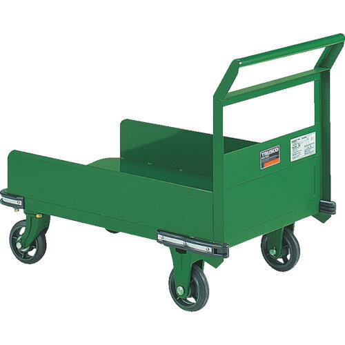 オレンジブック トラスコ中山　TRUSCOTRUSCO 鋼鉄製運搬車 900X600 三面パネル付 〔品番:OH23P〕[ 注番:2391520]特長●溶接一体構造です。●三面パネル付なので変形物の搬送に最適です。●キャスターの4角前後コー...