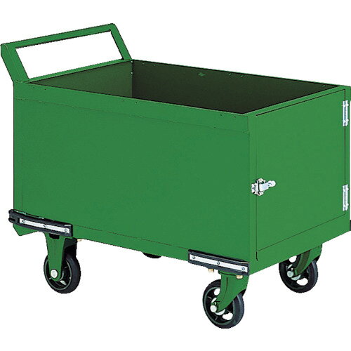 オレンジブック トラスコ中山　TRUSCOTRUSCO 鋼鉄製運搬車 900X600 前方トビラ付 〔品番:OH24P〕[ 注番:2391597]特長●バラ物の運搬・鉄くずなどの保管・運搬に最適です。●キャスターの4角前後コーナーにはクッシ...