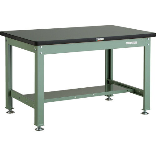 オレンジブック トラスコ中山　TRUSCOTRUSCO 中荷重作業台(2000kg)DW型 900X750XH740 基本タイプ グリーン色 〔品番:RDW900〕[ 注番:2405377]特長●主要部溶接構造のノックダウン方式です。●耐久...