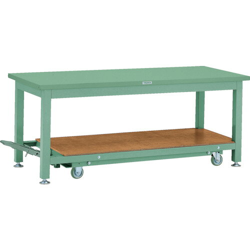 オレンジブック トラスコ中山　TRUSCOTRUSCO 重荷重作業台移動式(3000kg)TWC型 1800X900XH740 基本タイプ グリーン色 〔品番:STWC1809〕[ 注番:2406250]特長●本体は構造用鋼管、圧延鋼材で、...