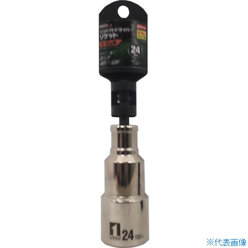 オレンジブック トラスコ中山　TRUSCOMUSTTOOL インパクトドライバーソケット 24mm 12角 ID24-12K 〔品番:19754〕[ 注番:2430560]特長●36V・40Vのインパクトドライバー対応です。●ソケット単体で...