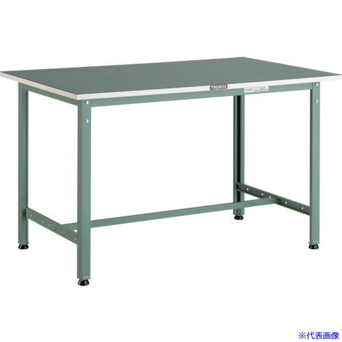 オレンジブック トラスコ中山　TRUSCOTRUSCO 軽荷重作業台(300kg)AE型 900X600XH742 ビニールマット張り グリーン色 〔品番:AE0960E2〕[ 注番:2435225]特長●ビニールマットが製品への傷付きを軽...