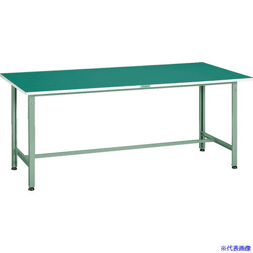 オレンジブック トラスコ中山　TRUSCOTRUSCO 軽荷重作業台(300kg)AE型 1500X750XH742 ビニールマット張り グリーン色 〔品番:AE1500E2〕[ 注番:2435284]特長●ビニールマットが製品への傷付きを...