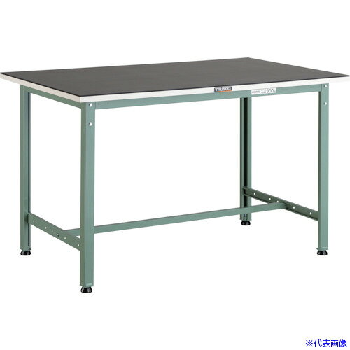 オレンジブック トラスコ中山　TRUSCOTRUSCO 軽荷重作業台(300kg)AE型 1200X750XH745 ゴムマット張り グリーン色 〔品番:AE1200G5〕[ 注番:2435390]特長●ゴムマットが製品への傷やショックを吸...