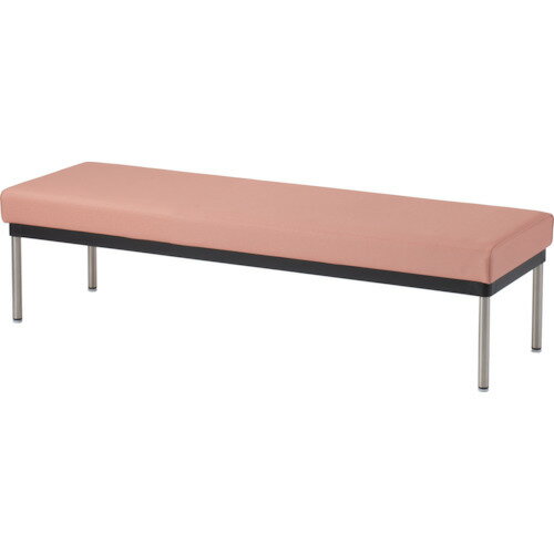 オレンジブック トラスコ中山　TRUSCOMIZUNO ロビーチェア背無 コーラルピンク 幅1500×奥行き470 〔品番:MSB1547BCP〕[ 注番:2465691]特長●メンテナンスを考慮して張地は防汚・耐アルコール・耐次亜塩素酸に...