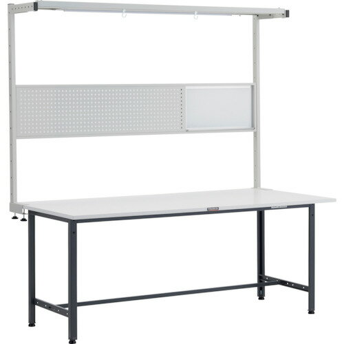 オレンジブック トラスコ中山　TRUSCOTRUSCO 軽荷重作業台(300kg)AE型 1800X900XH1948(全高) ツールハンガーフルセット付 ダークグレー色 〔品番:AE1809THFSDG〕[ 注番:2477304]特長●壁...