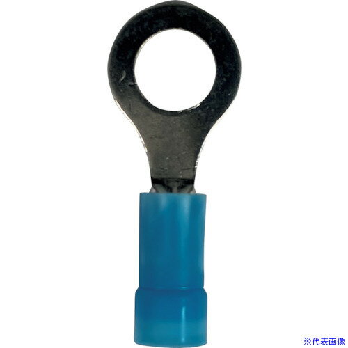 オレンジブック トラスコ中山　TRUSCOストロングホールド ビニール絶縁被覆付圧着端子(丸形) 電線サイズ:AWG16〜14/1.25〜2sq 取付ネジ:M3 25個入り EV14−6RB−Q 〔品番:EV146RBQ〕[ 注番:2499...