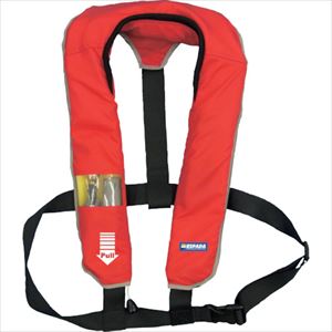 オレンジブック トラスコ中山　TRUSCOタニザワ 作業用救命衣(膨脹式)(小型船舶用兼用)BJ-2700 〔品番:BJ2700R〕[ 注番:2504489]特長●自社工場で生産した、純国産の首掛け型ライフジャケットです。●作動索を引き膨ら...