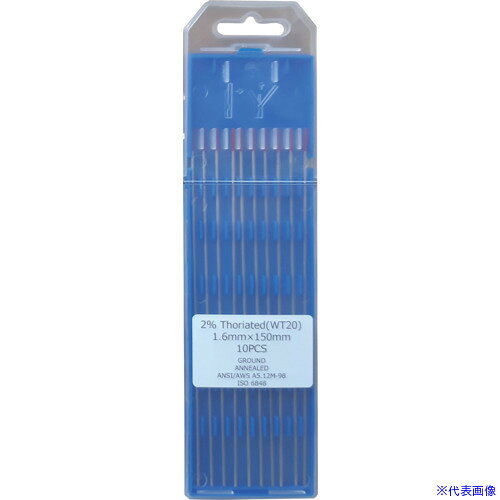 オレンジブック トラスコ中山　TRUSCOマイト トリウム入電極1.6mm×150mm(10本) 〔品番:WT201.6〕[ 注番:2505005]特長●トリウム入りタングステン電極です。用途●先端を尖らせ、TIGトーチヘッドに装着する仕様...