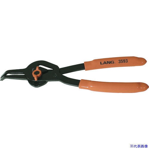 オレンジブック トラスコ中山　TRUSCOLANGTOOLS スナップリングプライヤー(軸穴兼用)45°曲爪 〔品番:3593〕[ 注番:2505678]特長●中央部のロックを外すと簡単に軸・穴を切替できます。●無駄をそぎ落としたデザインの...