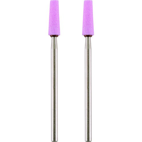 オレンジブック トラスコ中山　TRUSCOPROXXON マイクログラインダー用先端工具 軸付き砥石2本(WA150) 円錐 〔品番:26769〕[ 注番:2514343]特長用途●鉄、アルミ、真鍮などの研削、研磨に。仕様●形状：円錐●シャ...
