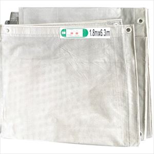 オレンジブック トラスコ中山　TRUSCOグリーンクロス メッシュシート グレー 1.5×5.1m ハトメ300ピッチ 〔品番:6300008576〕[ 注番:2529882]特長●通気性が良く風圧による支柱の負担を軽減、防炎性や飛来落下防...