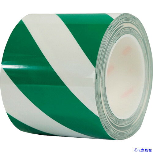 オレンジブック トラスコ中山　TRUSCOセーフラン 耐摩耗ラインテープ 幅100mm×22m 緑/白 〔品番:15643〕[ 注番:2530552]特長●表面の耐摩耗層により一般的なラインテープより丈夫です。●豊富なカラーバリエーションが...