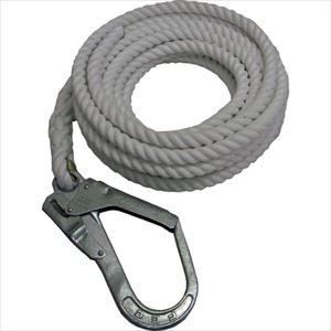 オレンジブック トラスコ中山　TRUSCOまつうら 親綱(介錯)ロープ 16mmΦ×10m 白 片側大口径フック付 〔品番:OYAZUNAPET1610〕[ 注番:2542205]特長●大口径（50mm）フック付で鉄筋やパイプに直接掛けられ...