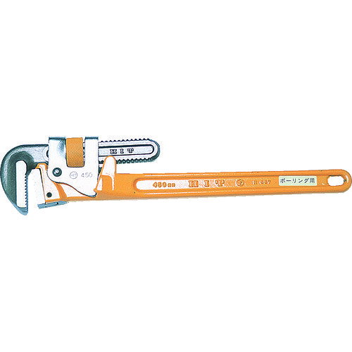 オレンジブック トラスコ中山　TRUSCOHIT ボーリング グラウンドパイプレンチ 450mm 〔品番:PWB450〕[ 注番:2542544]特長●ボーリングロッドに適した歯形（縦溝付）により、従来のパイプレンチに比べ約30%喰い込みが...