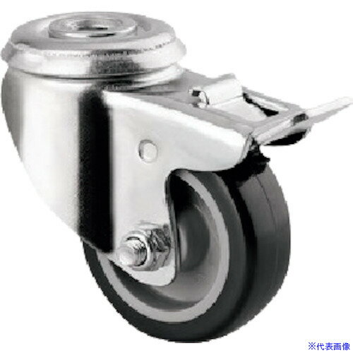 オレンジブック トラスコ中山　TRUSCOテンテキャスター ボルト穴式キャスター“AGILA”(ポリウレタン車) φ50 自在式(ホイールロック付) 〔品番:1475PAO050P3011〕[ 注番:2574537]特長●ドイツ製の信頼・耐...