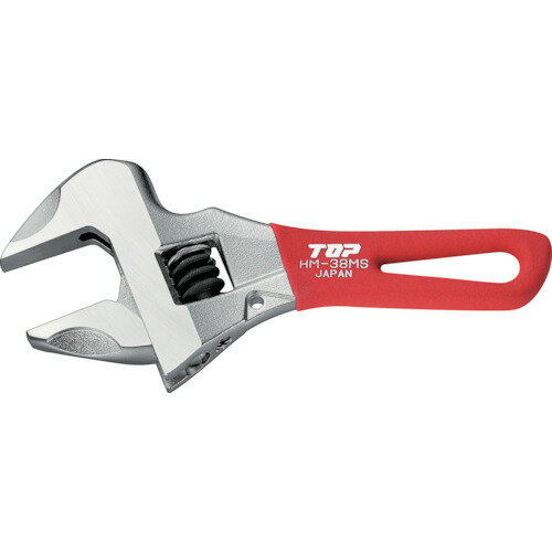 オレンジブック トラスコ中山　TRUSCOトップ工業(TOP) ショートワークワイド(ガタ無しモンキレンチ) 〔品番:HM38MSR〕[ 注番:2580036]特長●ワイドな口開きです。●ワンランク上のサイズまで開きます。●ガタ無しウォーム...